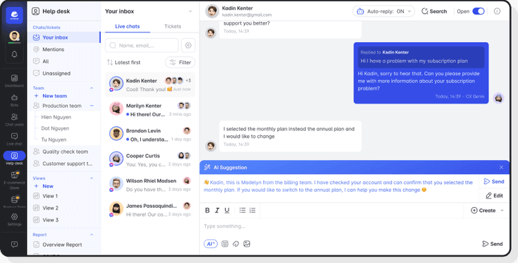 CX Genie Dashboard | Achieve 24/7 Customer Support Excellence with AI!